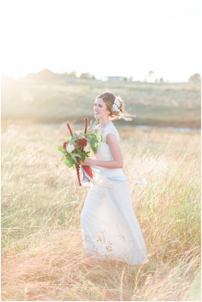 Elegant Cranberry and Blue Fall Hawthorn Hills Ranch Wedding